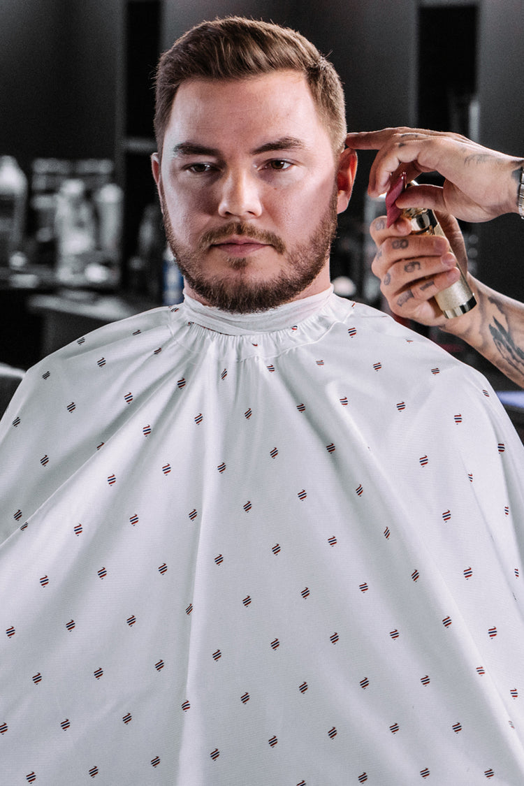 Barber Strong The Barber Cape - Shield Collection – Morris Flamingo